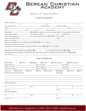 Fillable Online APPLICATION FOR ENROLLMENT / RE-ENROLLMENT Fax Email ...