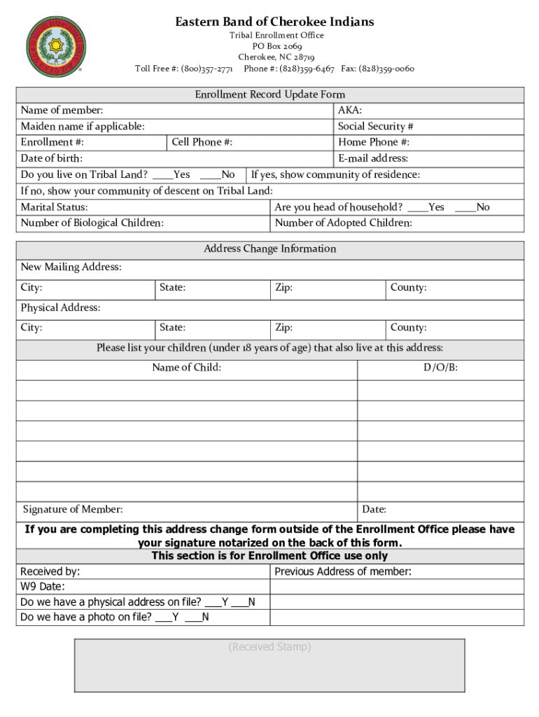 Fillable Online Address Change Form with Notary 2 pgs.doc Fax Email ...