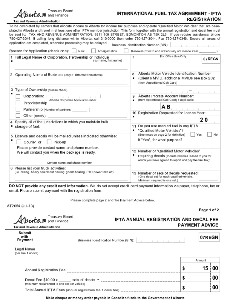 Fillable Online International Fuel Tax Agreement (IFTA)Department of ...
