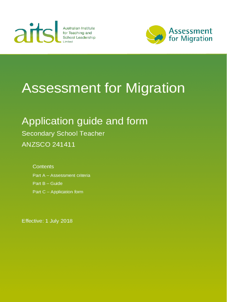 Assessment for Migration Application guide and Secondary ... Doc ...