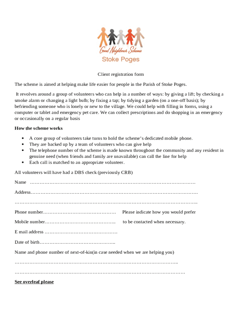 GNS Application - Stoke Poges Parish Council Doc Template | pdfFiller