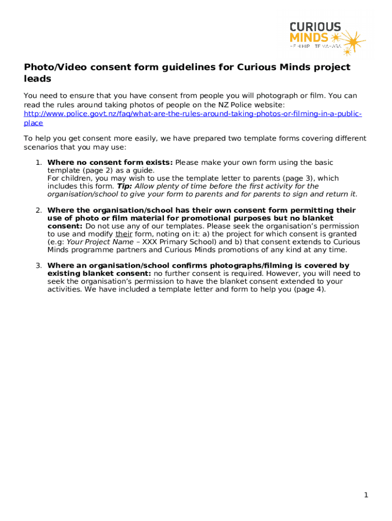 Photo Video Consent Template Doc Template | pdfFiller