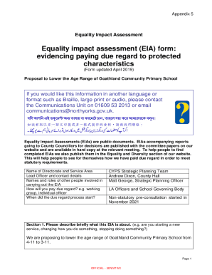 Fillable Online Equality impact assessment (EIA) form - Decision Making at ... Fax Email Print ...