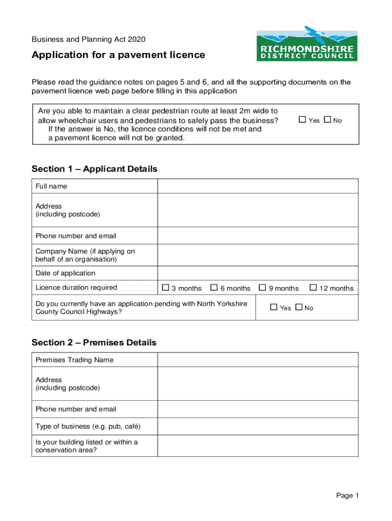 Fillable Online Pavement-licence-application-form-Vale.doc ...