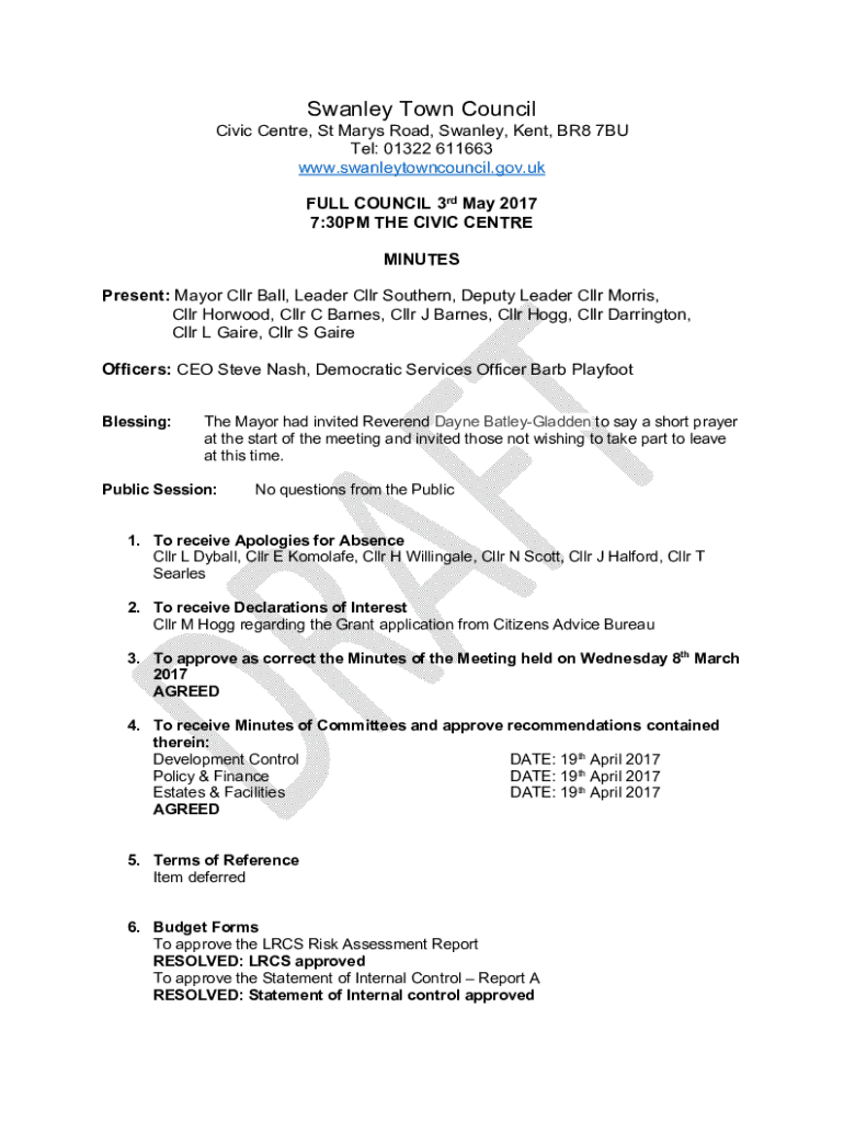 Fillable Online swanleytowncouncil gov National Guidance on Learning ...