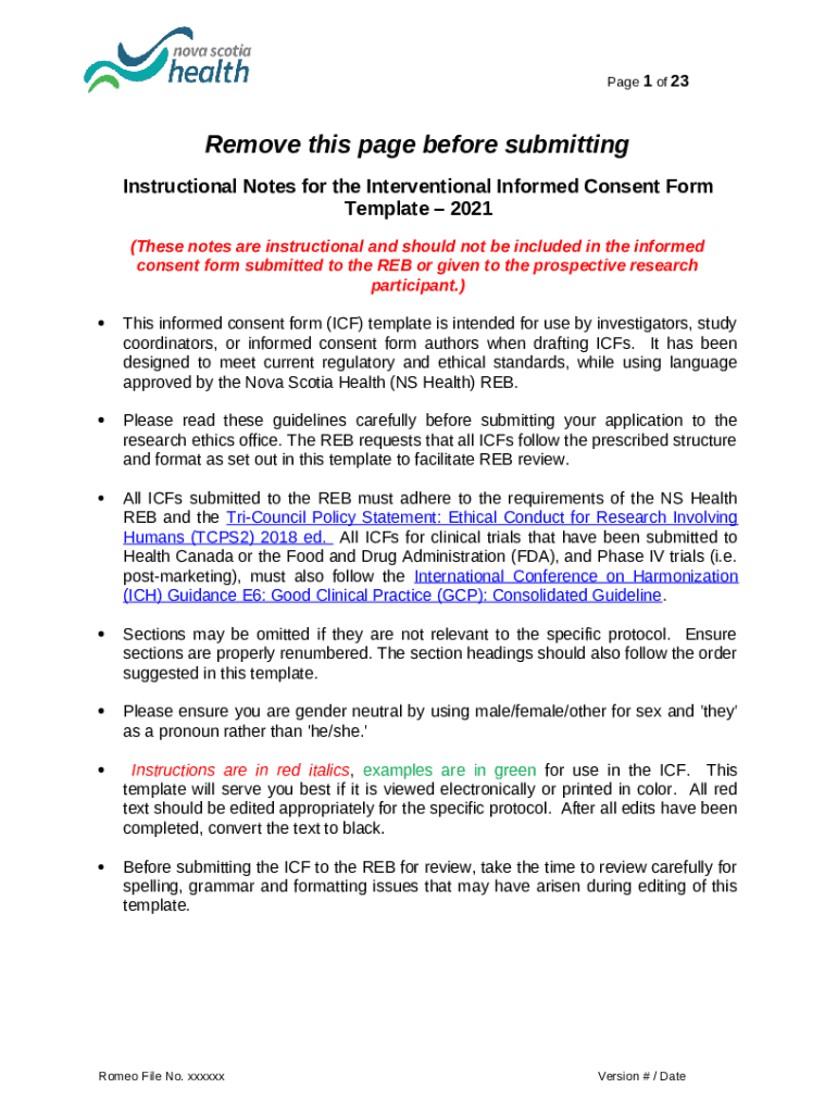 Ined Consent Template for Clinical Studies - WHO ... Doc Template | pdfFiller