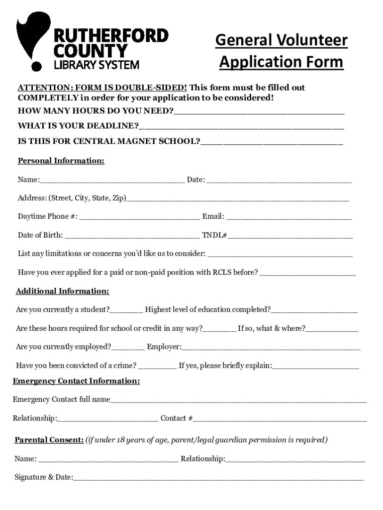 Fillable Online ATTENTION: FORM IS DOUBLE-SIDED Fax Email Print - pdfFiller