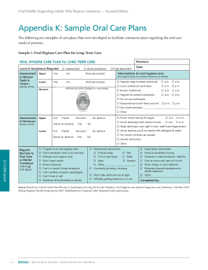 Fillable Online ltctoolkit rnao Appendix J: Sample Oral Health Assessment Tools Fax Email Print ...