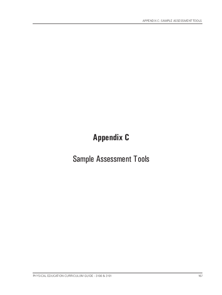 Fillable Online Appendix C Samples of Assessment Tools - APPENDIX C ... Fax Email Print - pdfFiller