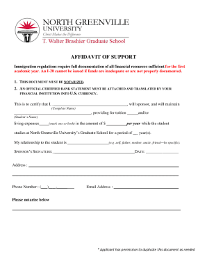 Fillable Online Form 3: Affidavit of Financial Support* Fax Email Print ...