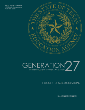 Fillable Online Generation 27 Application FAQ. Generation 27 Charter ...