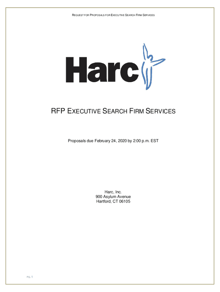 Fillable Online harc-ct.org wp-content uploadsRFP EXECUTIVE SEARCH FIRM ...