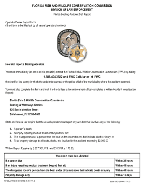 Fillable Online Boating - Florida Fish And Wildlife Conservation ...