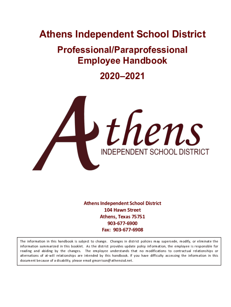 Fillable Online Public Notices - Athens ISD: Home of the 4-Day ... Fax ...