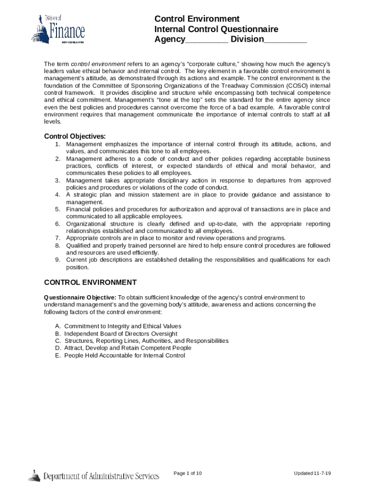 Agency Risk Management and Internal Control Standards - finance utah ...