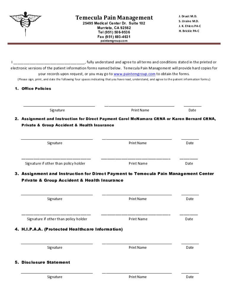Fillable Online Patient Signature form.docx Fax Email Print - pdfFiller