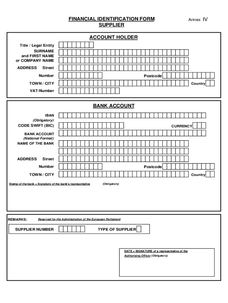 Fillable Online financial identification form - European Parliament Fax ...