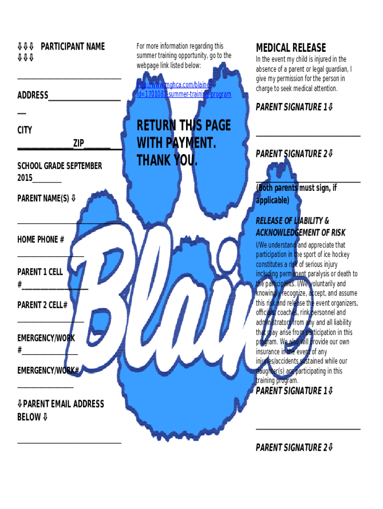 21/22 After School Registration Doc Template | pdfFiller