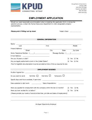 Fillable Online Application for Employment - Sample B Fax Email Print ...