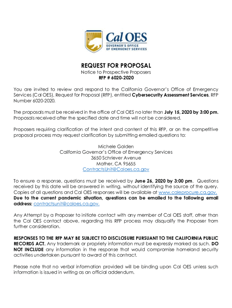 Fillable Online 6 Request for Proposal Email Samples to Steal RFP Email ...