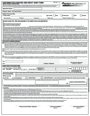 Fillable Online Customer Declaration Form CDF for Advisors with no ...