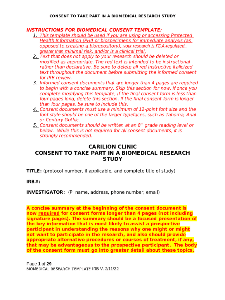 Ined Consent Document Template and GuidelinesIned Consent Document ...
