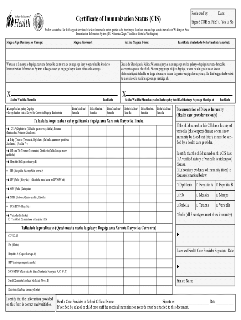 Fillable Online doh wa doh.wa.govsitesdefaultCertificate of ...