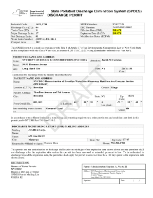 Fillable Online DISCHARGE PERMIT Fax Email Print - pdfFiller