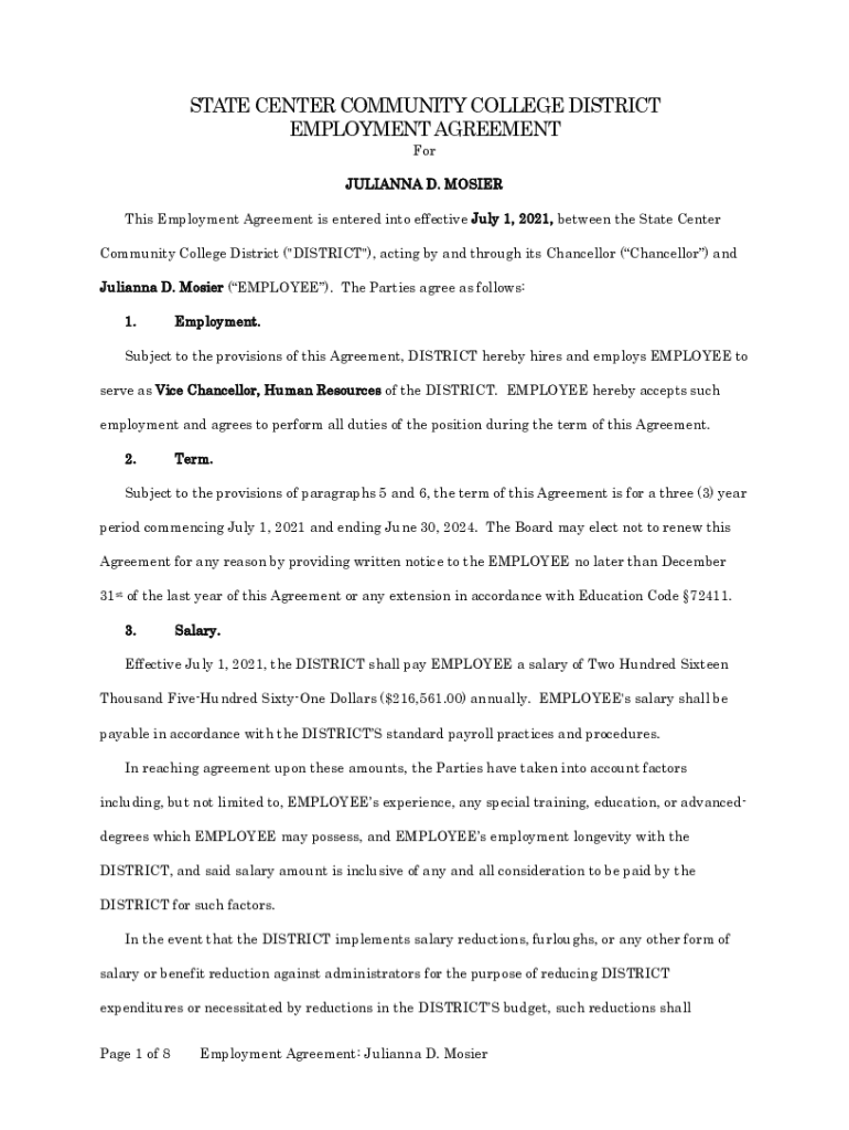 Fillable Online State Center Community College District Employment ...