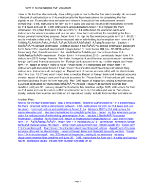 Fillable Online Form 114a Instructions PDF Document Fax Email Print ...