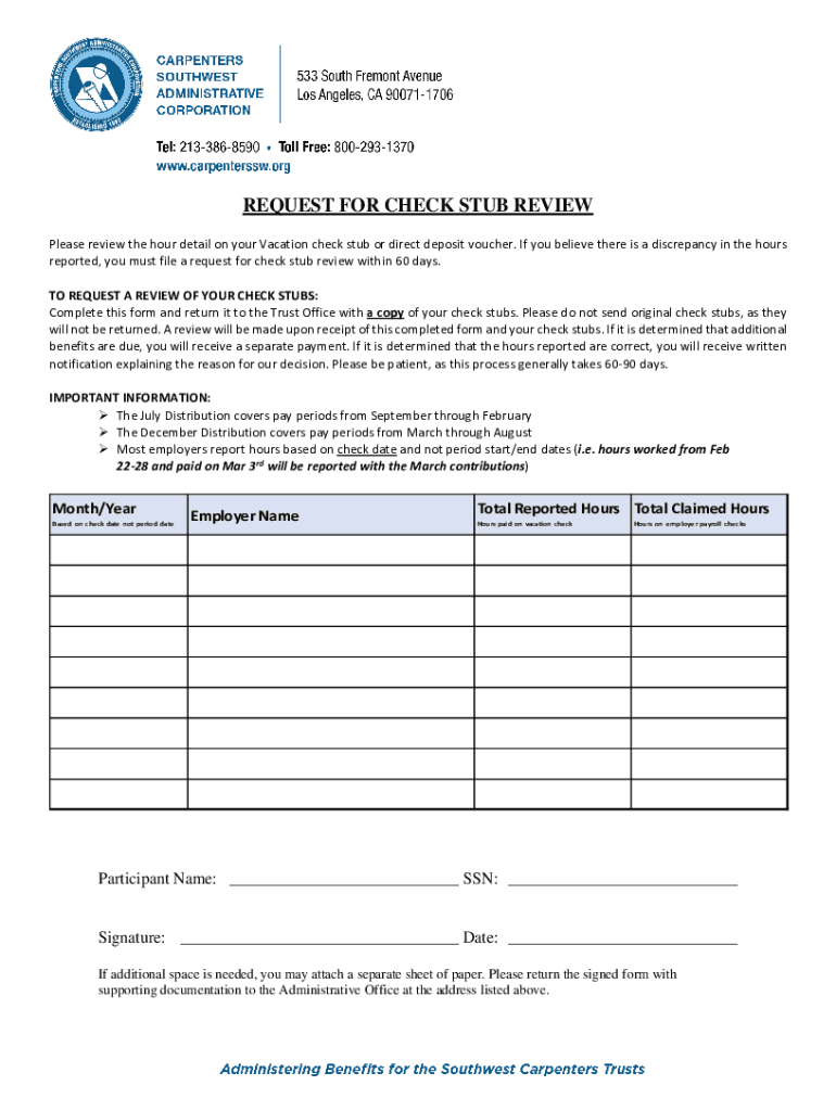 Fillable Online Check Stub - Free Download, Create, Fill and Print ...
