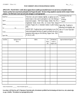 Get the free ATTACHMENT C TDA rev 11111 Page of TEFAP ... Doc Template ...