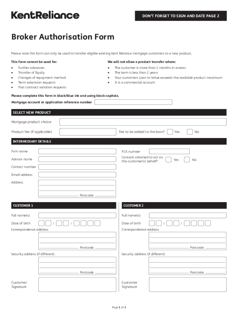 Fillable Online Broker of authorization request form Fax Email Print - pdfFiller