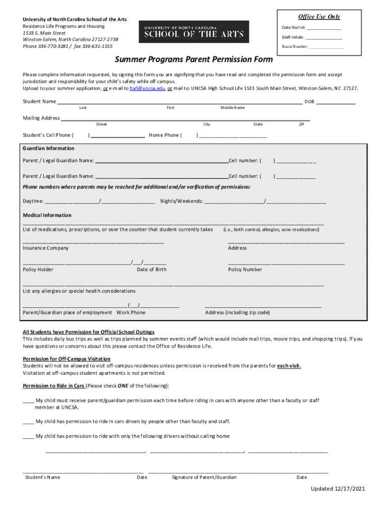 Fillable Online North Carolina Residency - Resources - Student Life ...