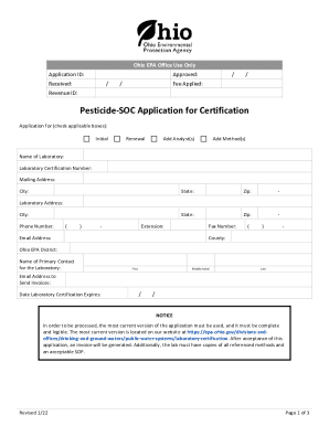 Fillable Online epa ohio Fillable Online OEPA Office Use Only ...