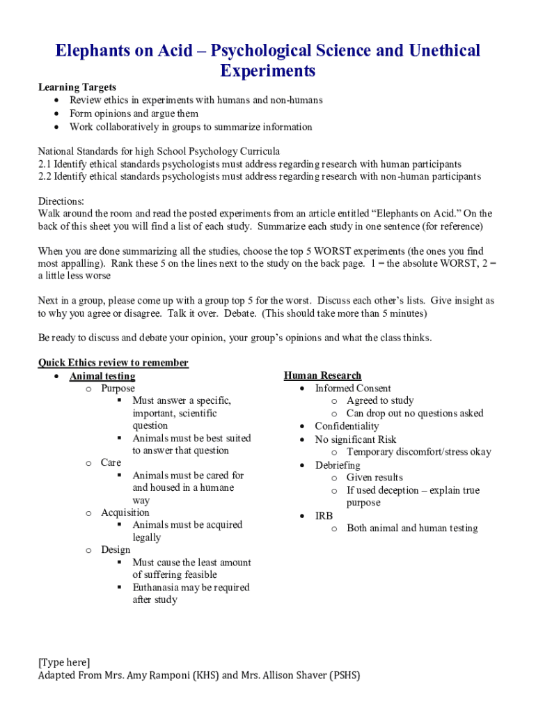 Fillable Online www.goodreads.combookshowElephants on Acid: And Other ...