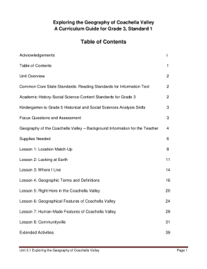 Fillable Online Table of Contents Unit 3.1 Exploring the Geography of ...