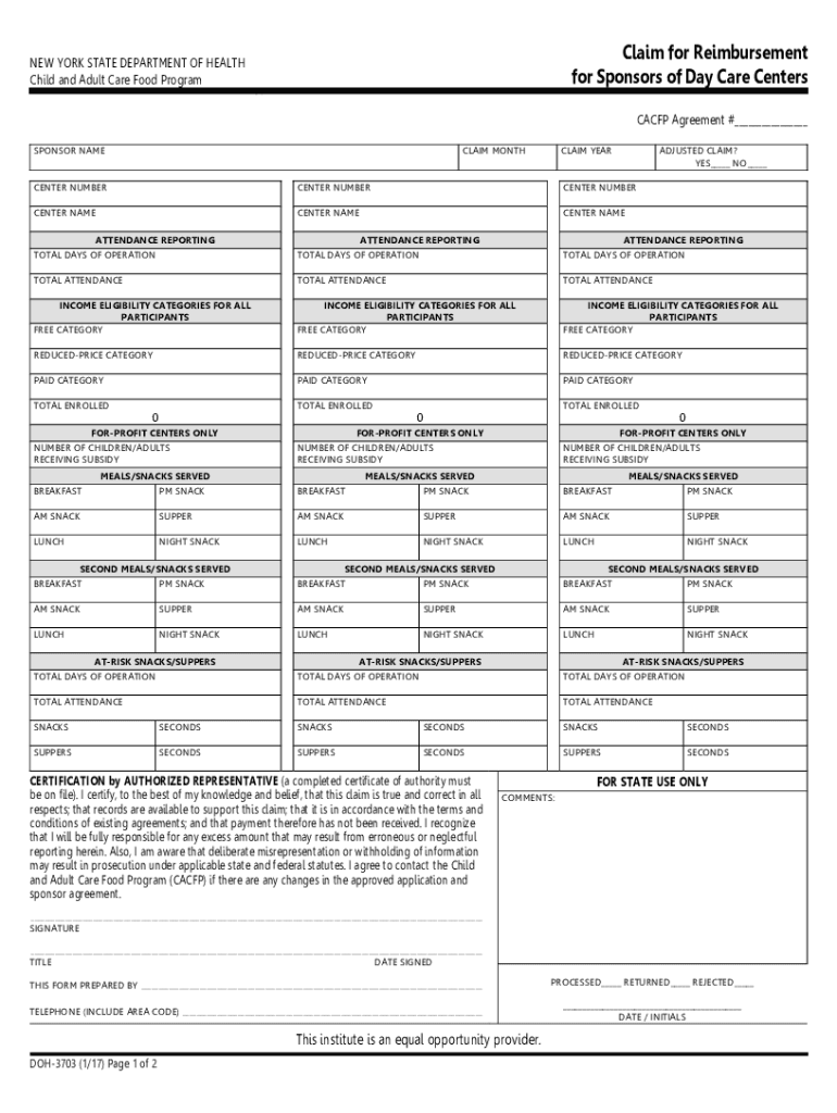 Fillable Online www.fns.usda.govcacfpFood and Nutrition Service - Child ...