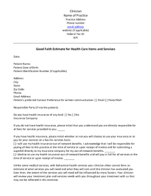 Fillable Online Good Faith Estimate Template NHPA.docx Fax Email Print ...