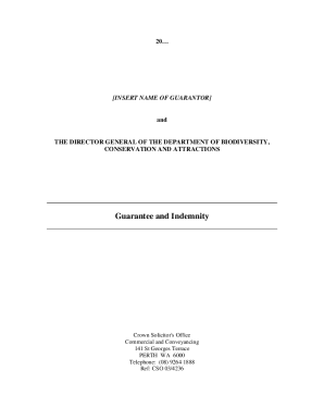 Fillable Online Director's guarantee form. Director's guarantee form ...