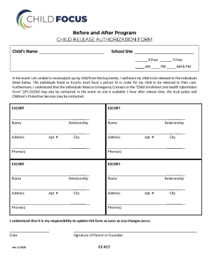 Fillable Online ESCORT FORM Fax Email Print - pdfFiller