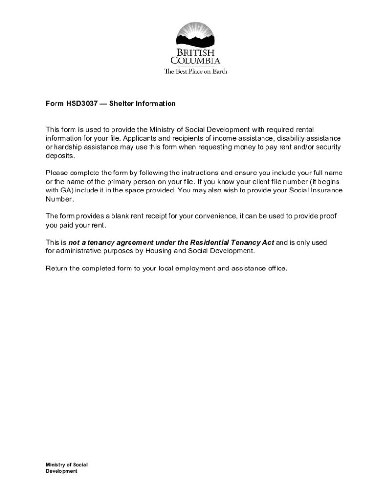 Fillable Online Intent To Rent Form Bc - Fill Online, Printable ...