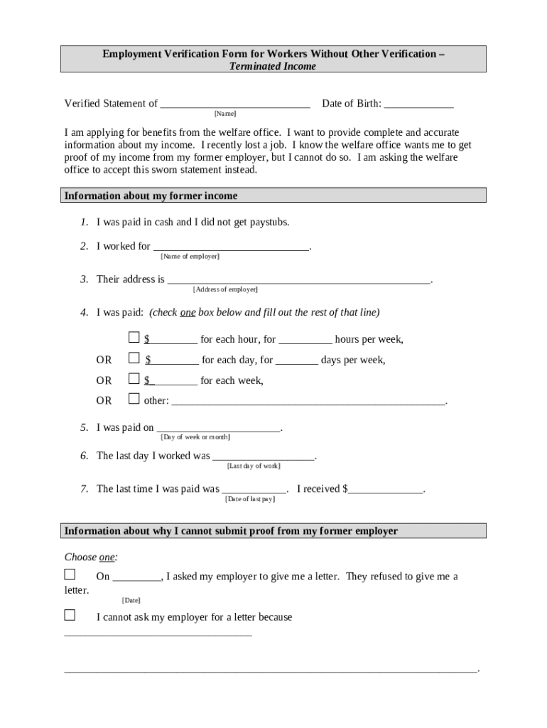 Employment Verification Template Pdf References ... Doc Template ...