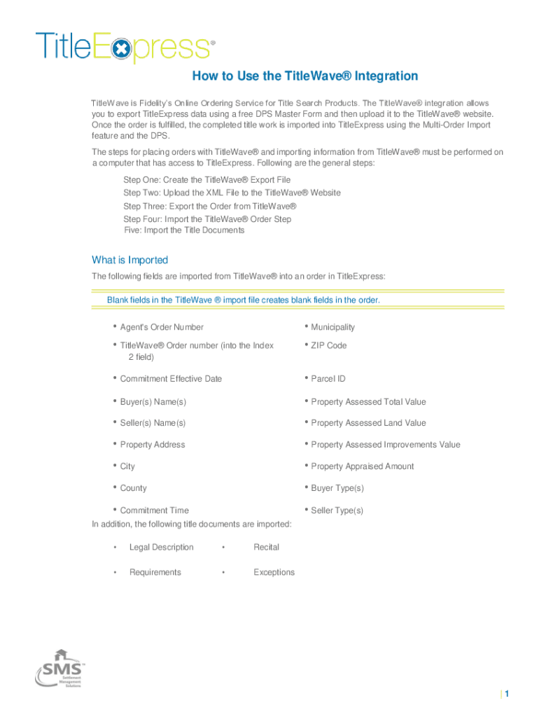 Fillable Online accu-title.comaccutitle-titlewave-integrationAccuTitle's Integration Of Fidelity ...