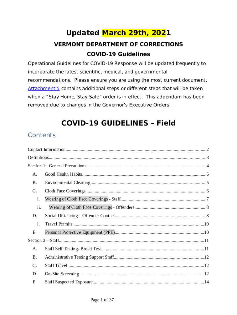 VERMONT DEPARTMENT OF CORRECTIONS - doc vermont Doc Template | pdfFiller