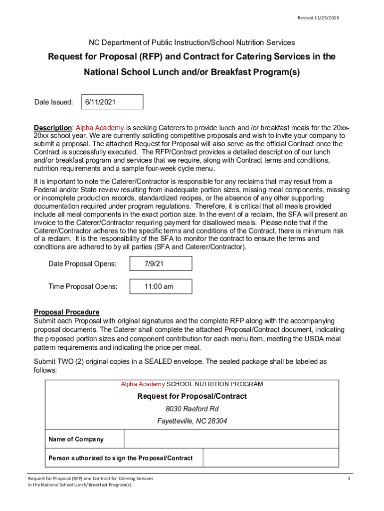 Fillable Online Assumption Request For Proposal RFP ExampleNC DPI Fax ...