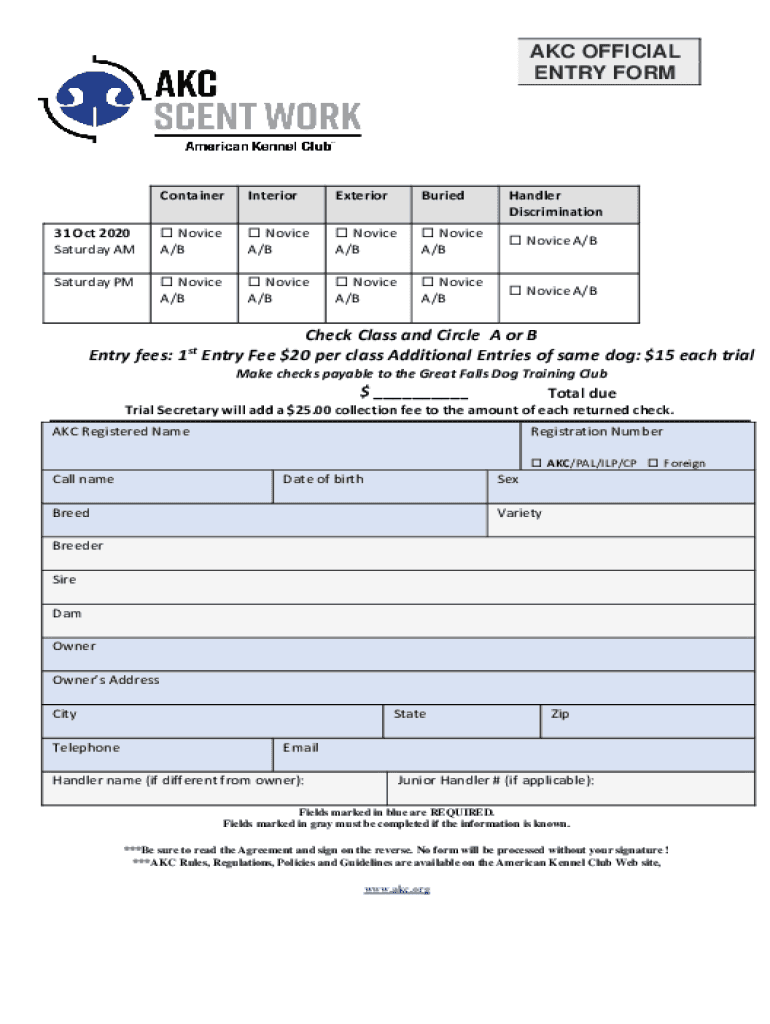 Fillable Online www.akc.orgsportsconformationHow to Complete an AKC Dog ...