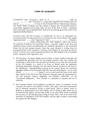 Corporate guarantee in Word and Pdf ats Doc Template | pdfFiller