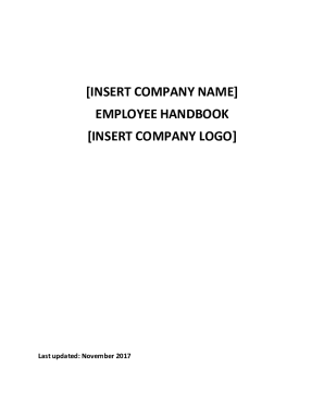 Fillable Online INSERT COMPANY NAME EMPLOYEE HANDBOOK INSERT COMPANY ...