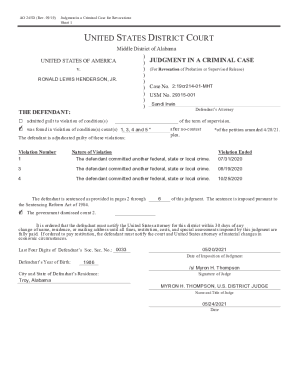 Fillable Online www.uscourts.govformscriminal-judgment-formsJudgment in ...